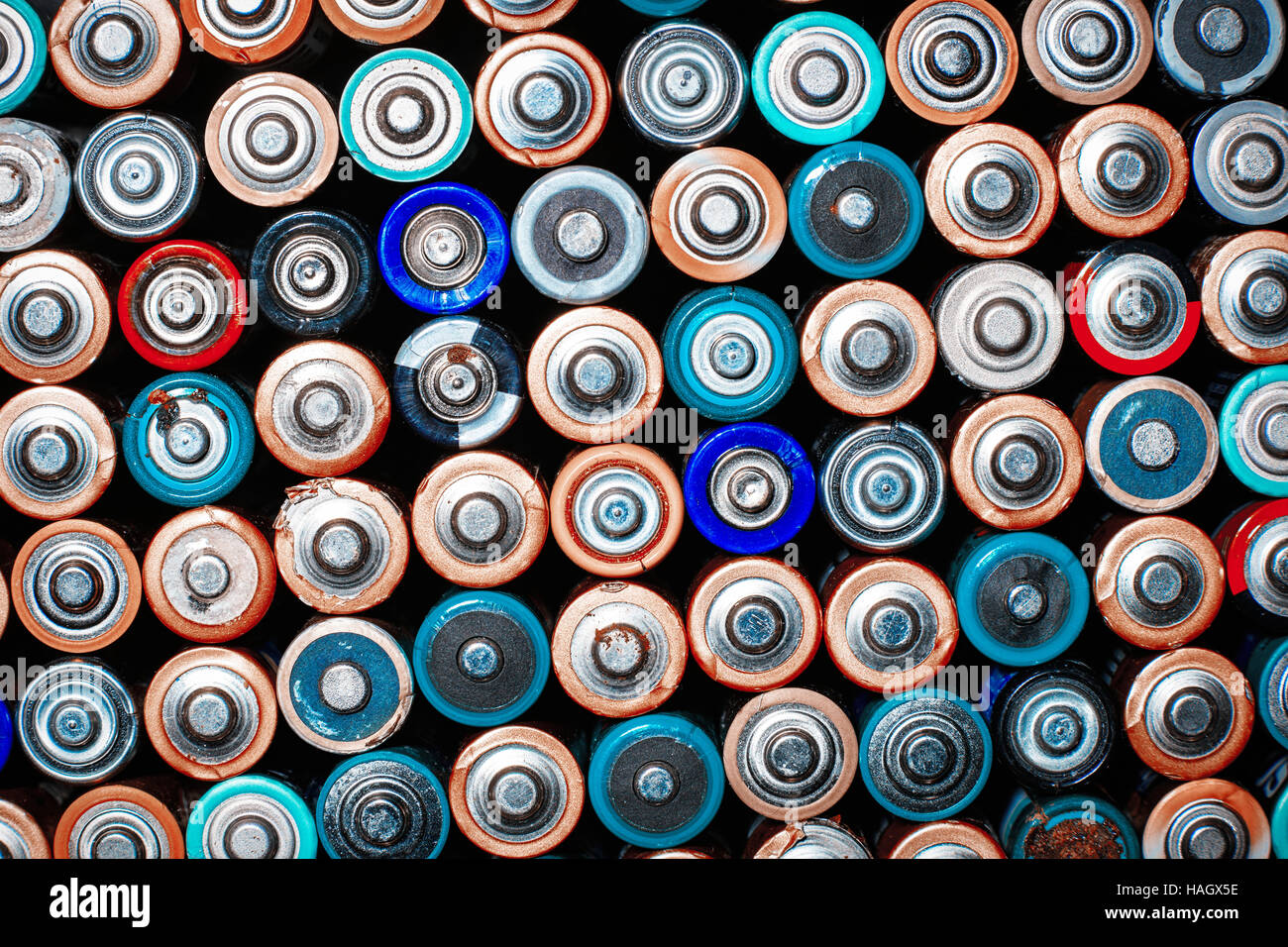 Energy abstract background of colorful batteries Stock Photo - Alamy