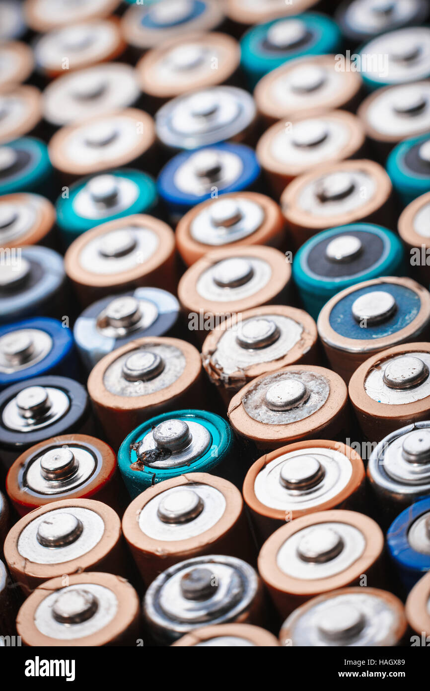 Energy abstract background of colorful batteries Stock Photo - Alamy