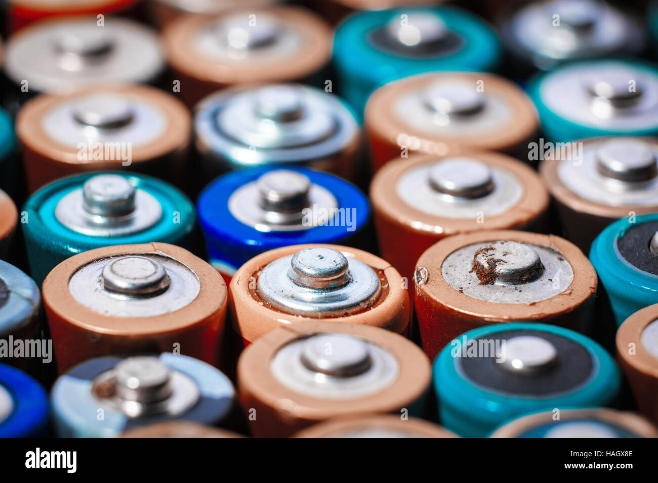Energy abstract background of colorful batteries Stock Photo - Alamy
