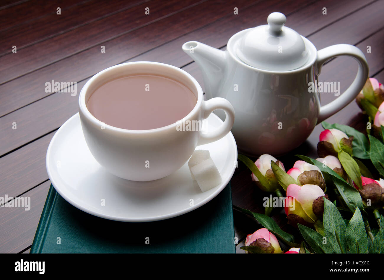 Cup of tea in catering concept Stock Photo - Alamy