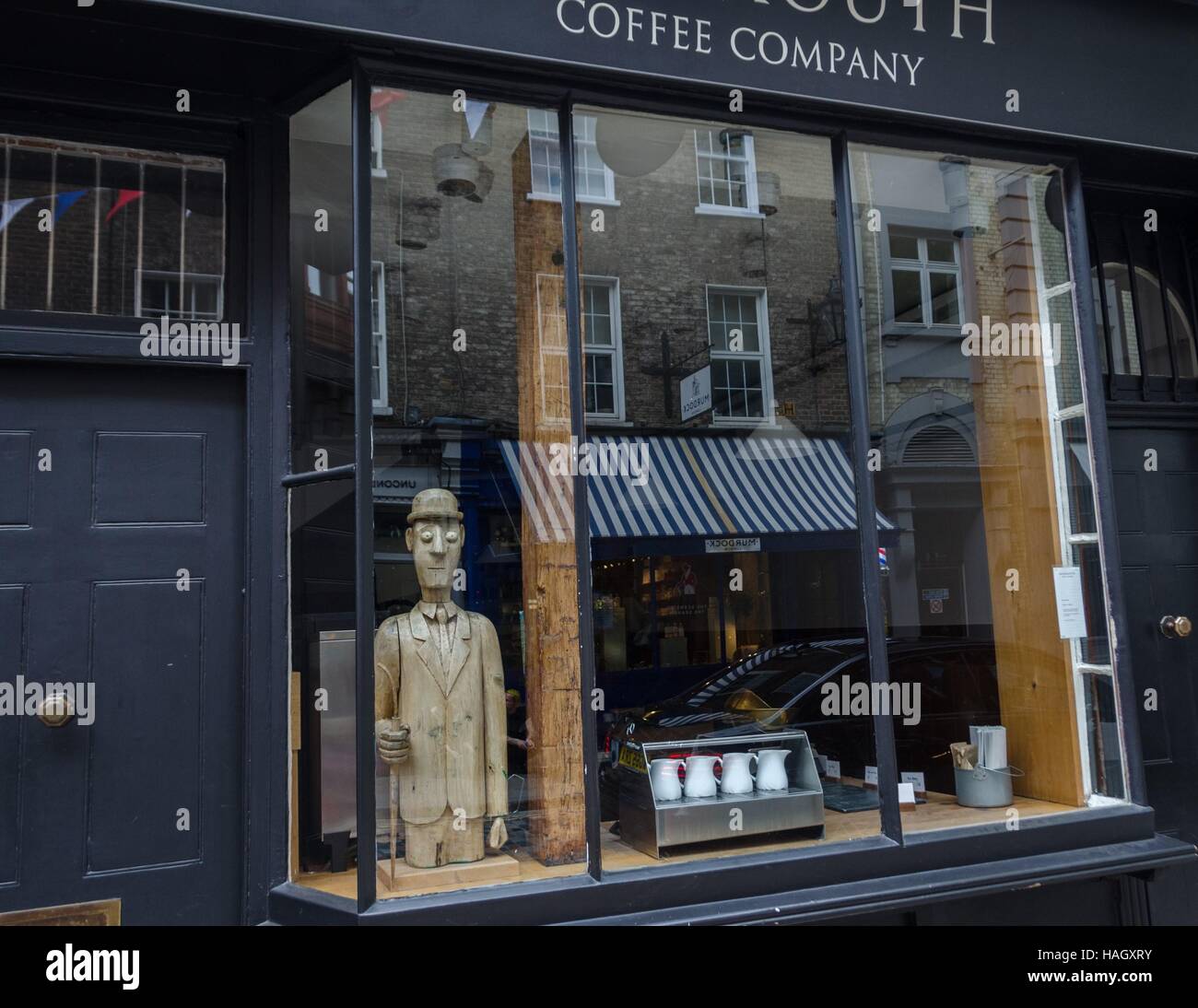 A coffee shop window in London. England Stock Photo - Alamy