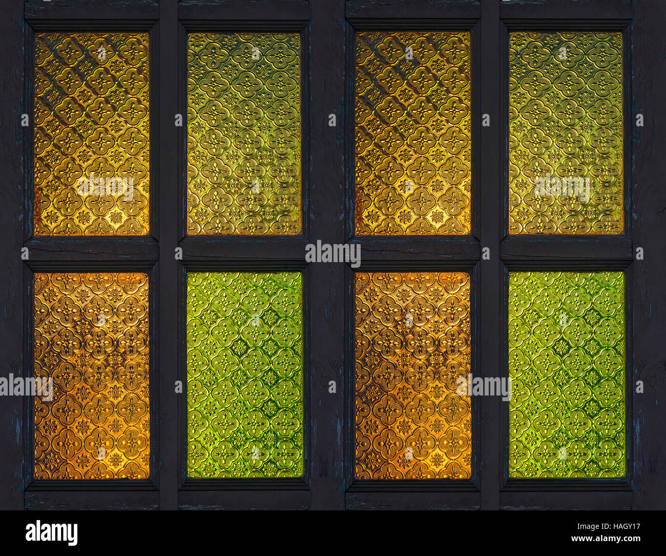 vintage windows with pattern of multicolor glass Stock Photo - Alamy