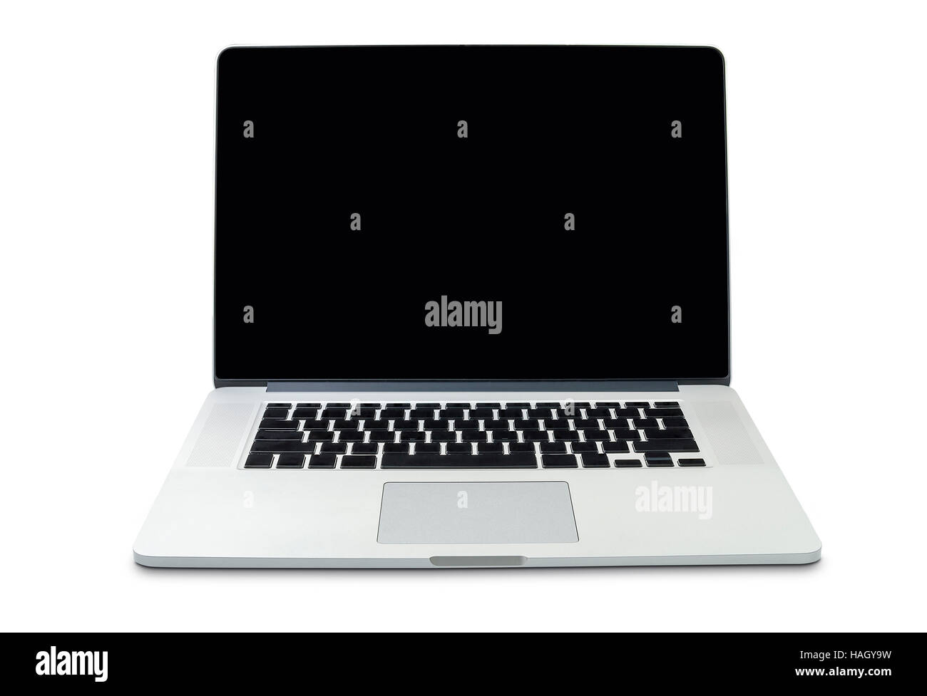 Laptop Isolated on White Background Stock Photo - Alamy