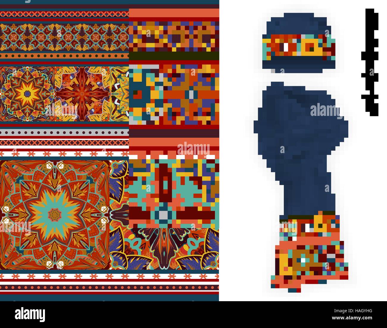 Ukrainian scarf Stock Vector Images - Alamy