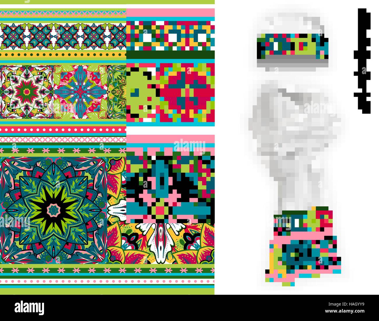 Vector ethnic border set Stock Vector Image & Art - Alamy