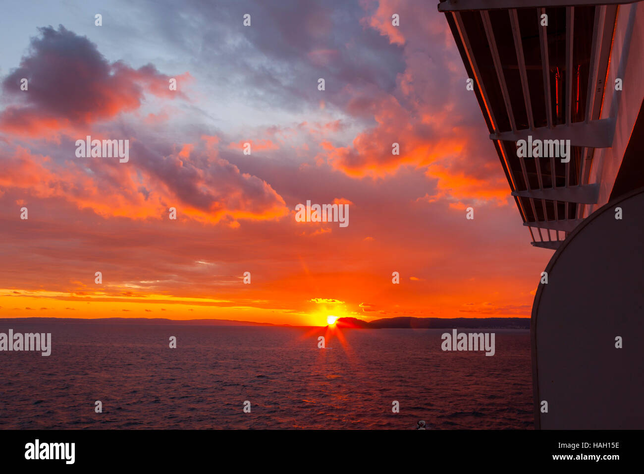 Sunset leaving Split, Croatia Stock Photo - Alamy