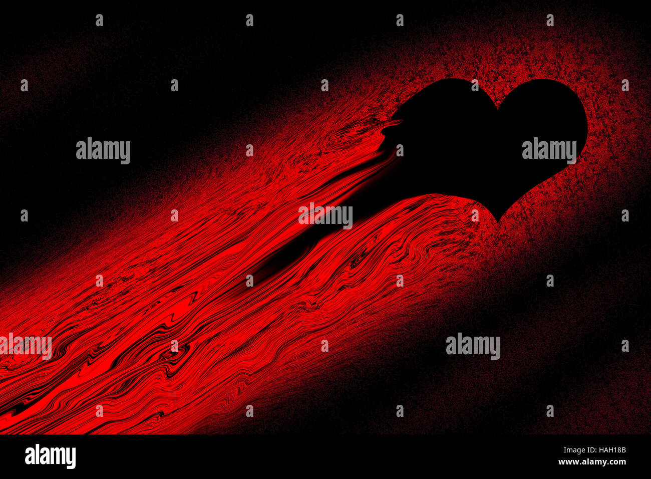 disintegrating love heart comet Stock Photo - Alamy