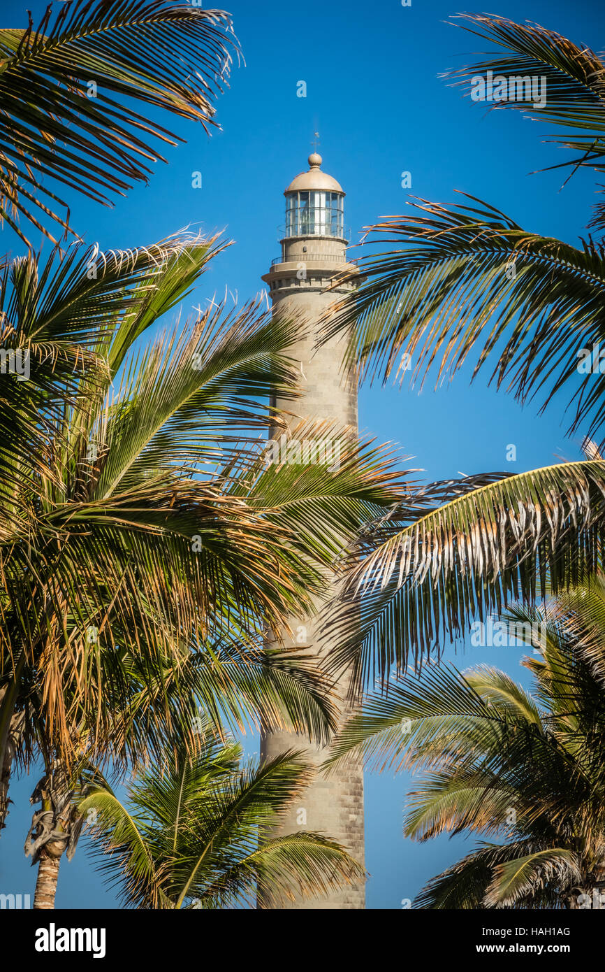 Lighthouse in Maspalomas in Gran Canaria, Canary Islands, Spain Stock ...