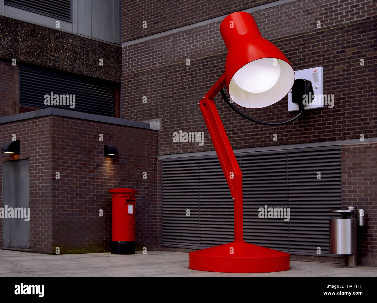 The big red desk lamp in Birmingham center Stock Photo - Alamy