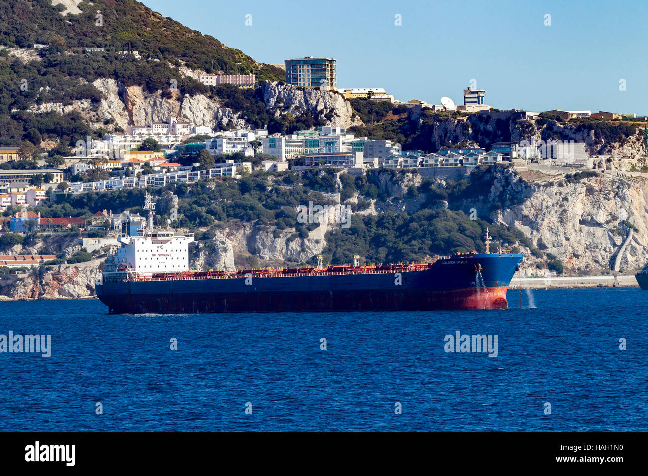 Bulk carrier cargo ship anchored hi-res stock photography and images ...