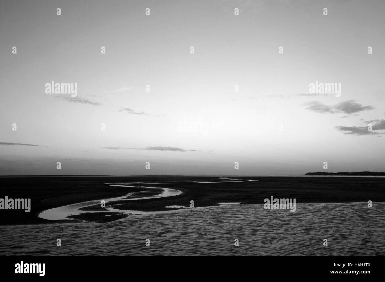 View over Goswick Sands to Snook Point on Holy Island, Northumberland ...