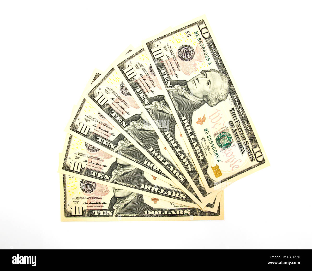 American ten dollar bill hi-res stock photography and images - Alamy