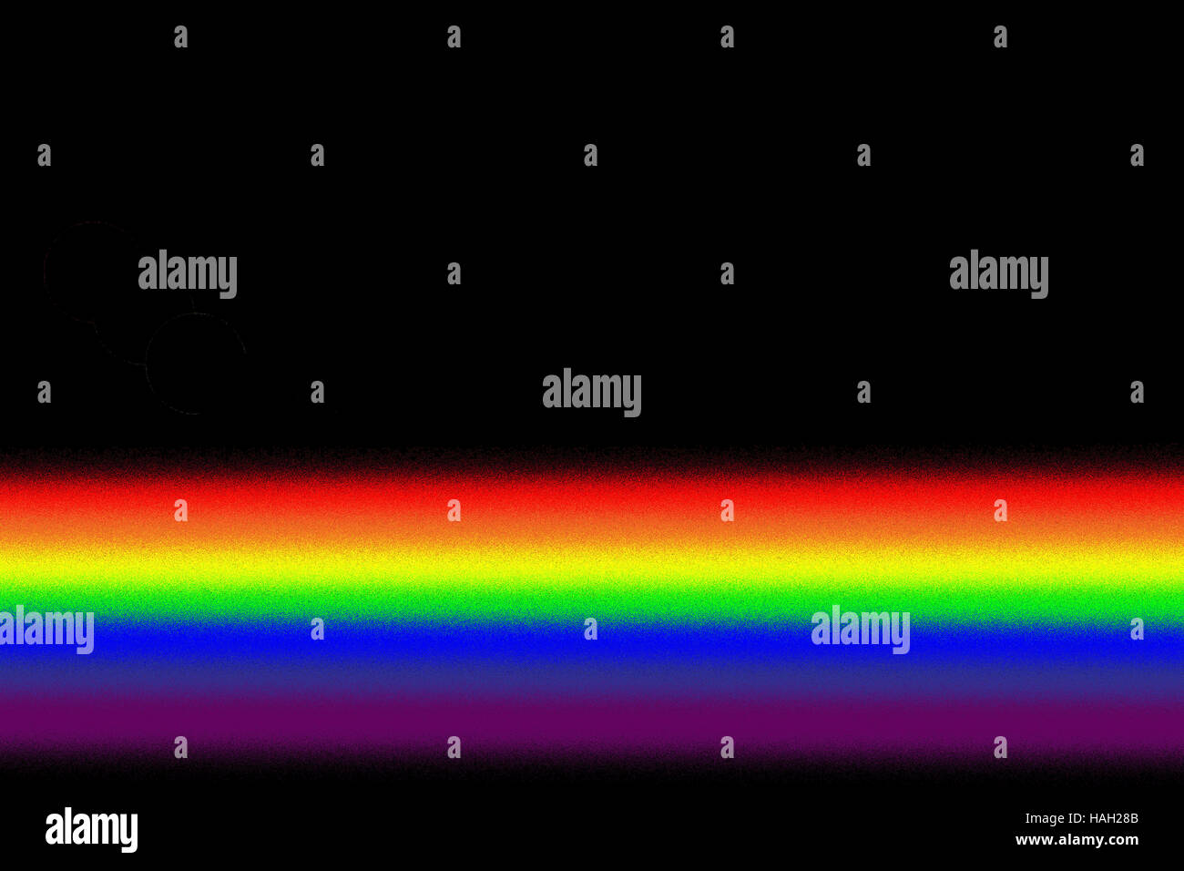 Simple, straight, soft rainbow border with a black top Stock Photo - Alamy