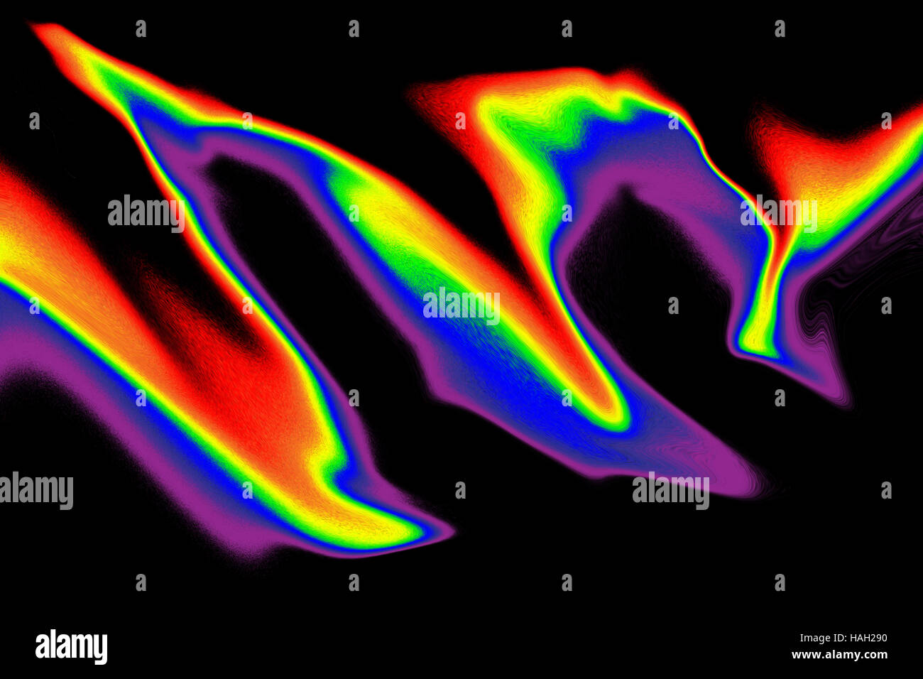 Modern, abstract stretched rainbow with a black background Stock Photo ...