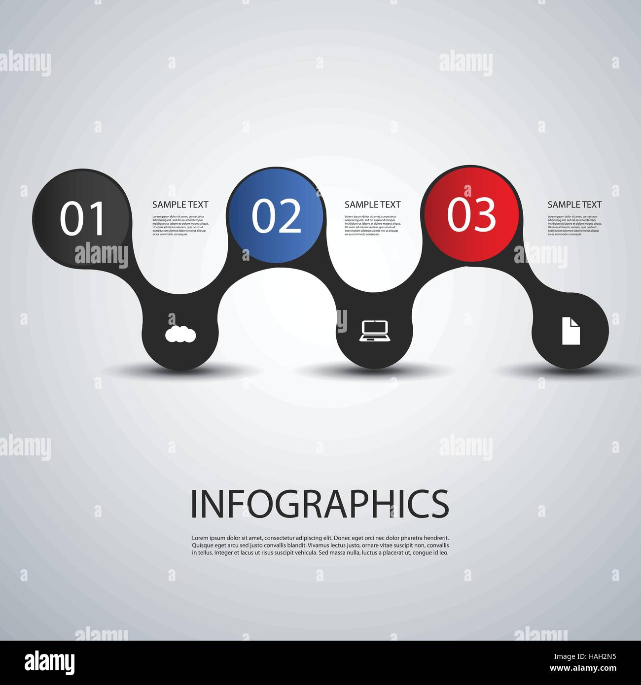 Colorful Numbered Circular Infographic Design Template with Icons ...