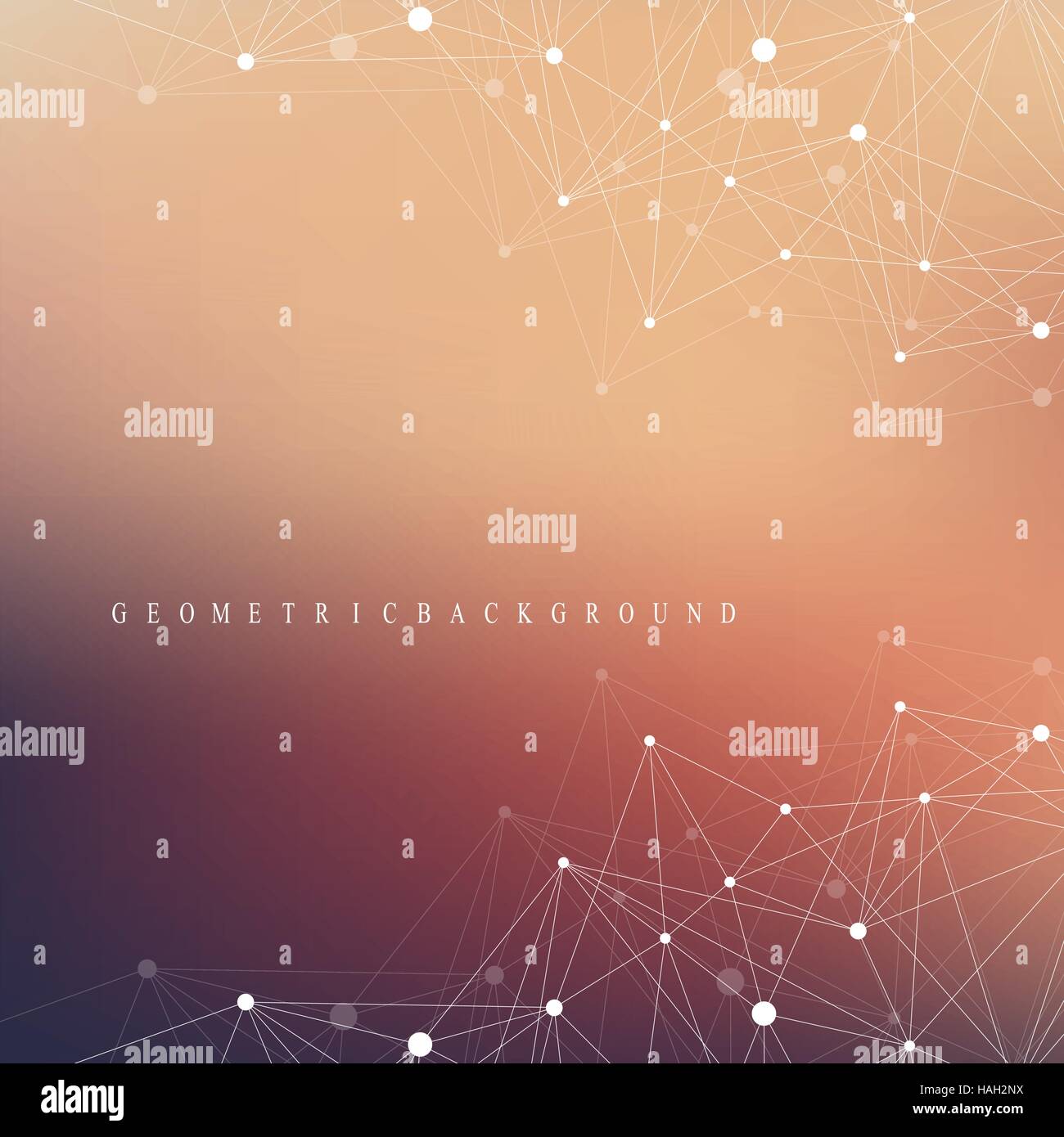 Geometric abstract background with connected line and dots. Graphic ...