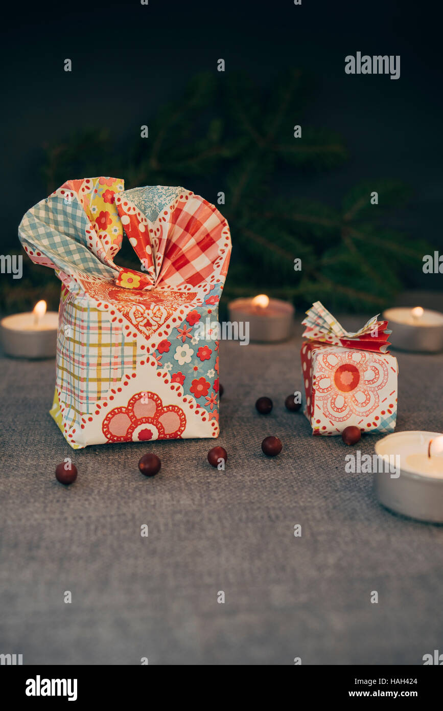 Two gifts christmas box hi-res stock photography and images - Alamy