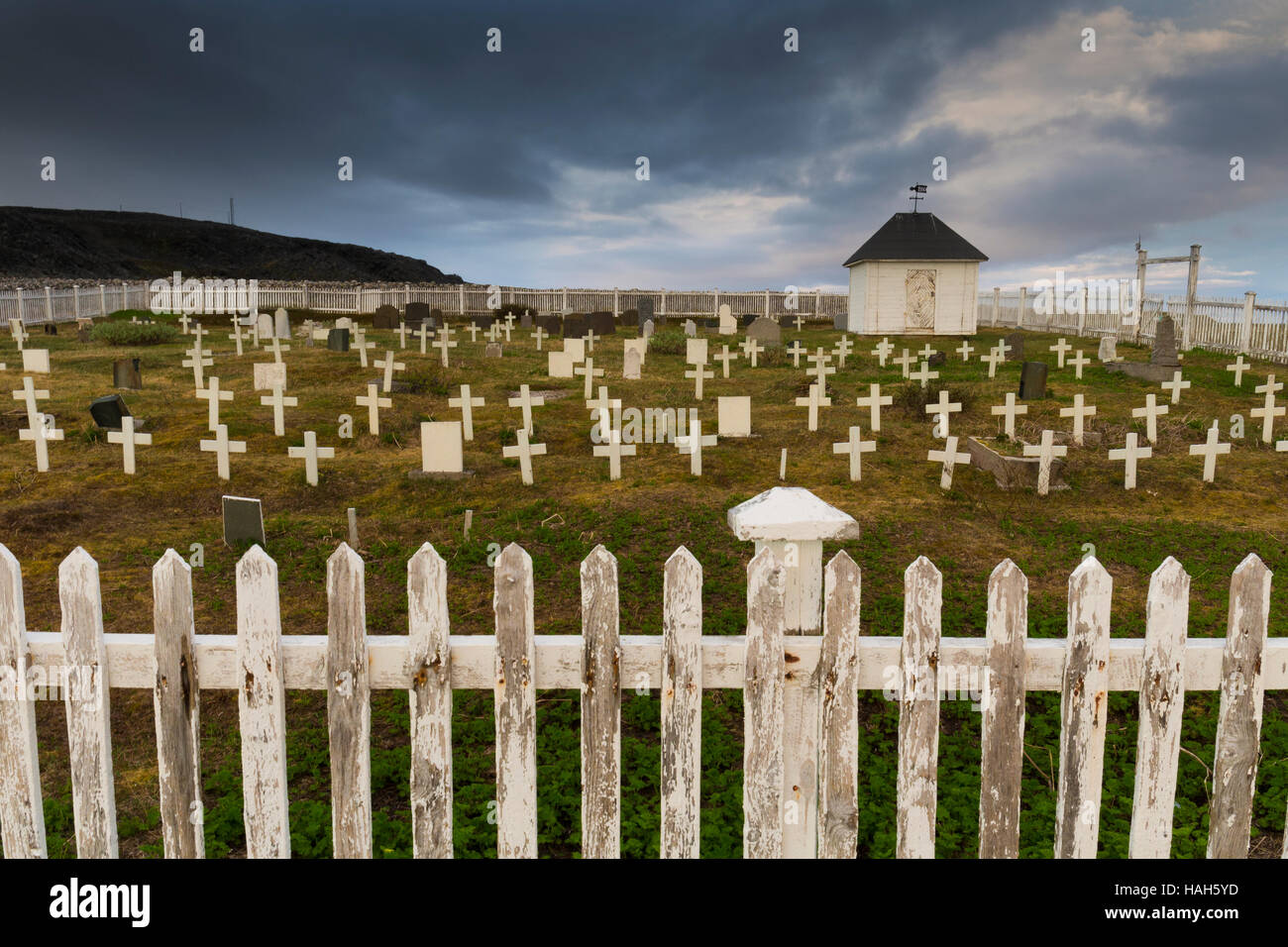 Old Cemetry, with clody sky and crosses Stock Photo - Alamy