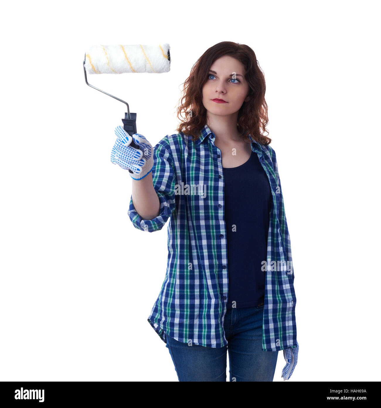 Young woman in casual clothes over white isolated background Stock ...