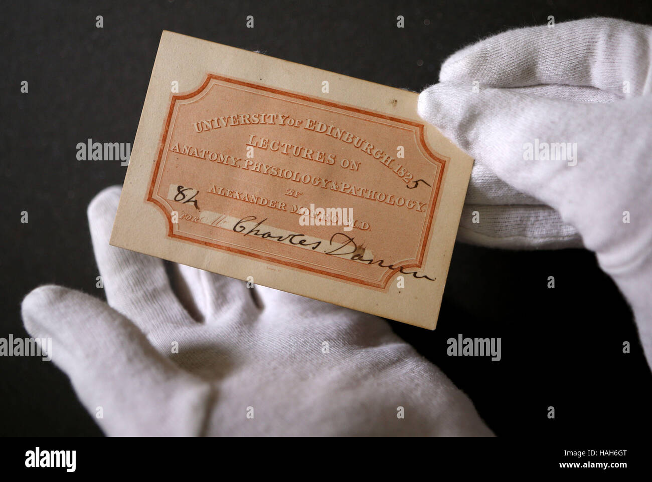 Charles darwins student class cards list hi-res stock photography and ...