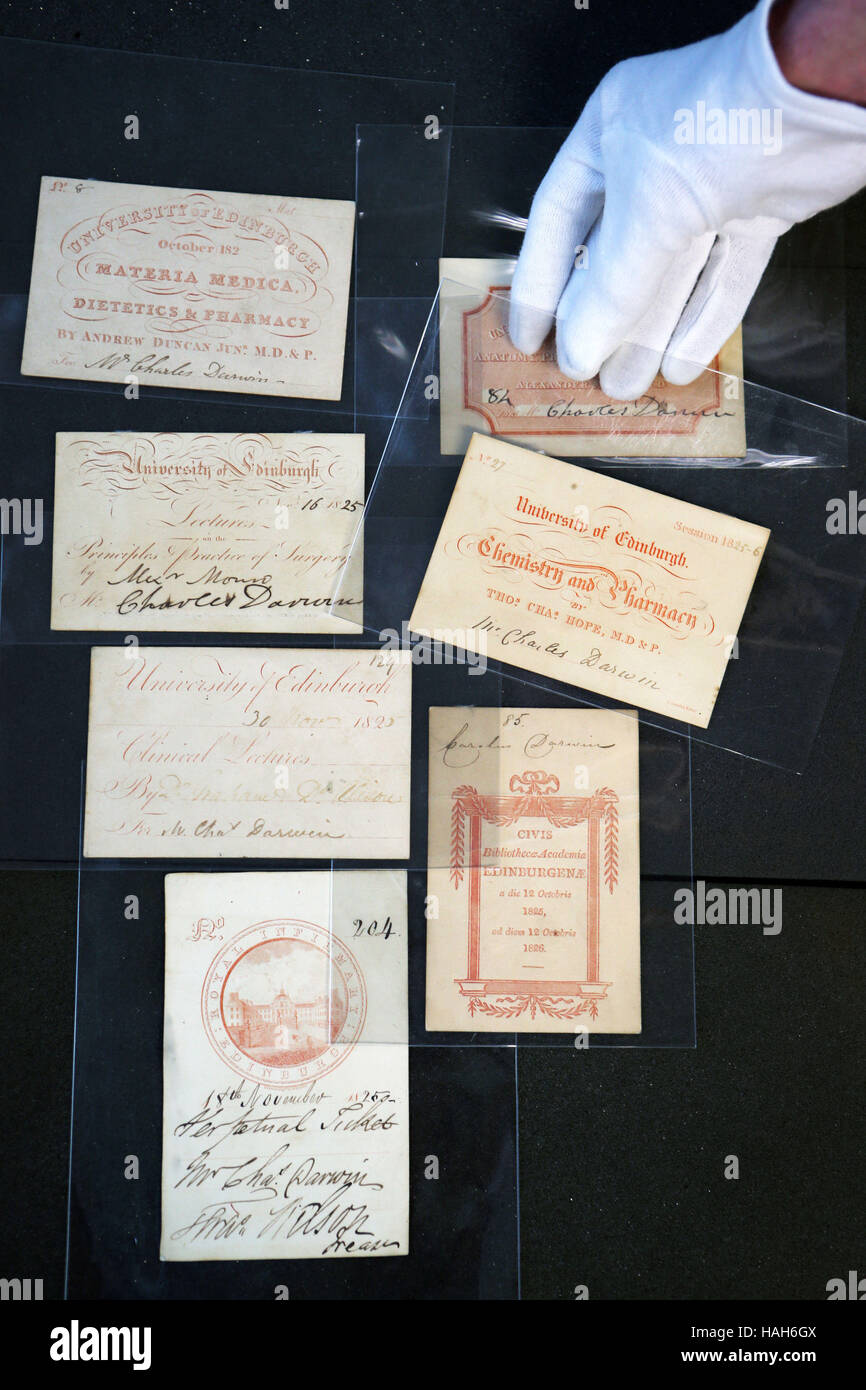 Charles darwins student class cards list hi-res stock photography and ...