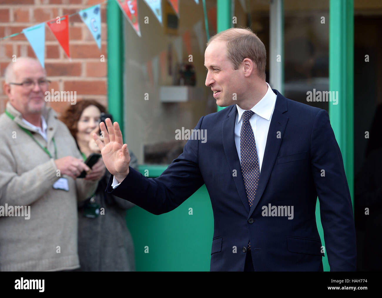 The Duke of Cambridge leaves after a visit to Padley Development Centre ...