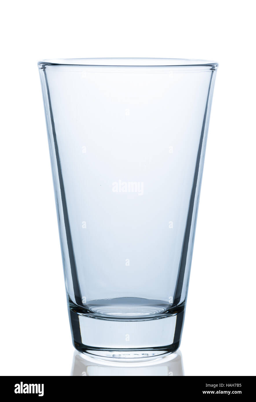 empty water glass isolated on white background Stock Photo - Alamy
