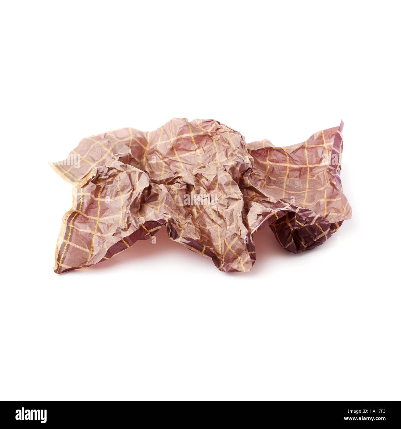 Crumpled paper isolated over white background Stock Photo - Alamy
