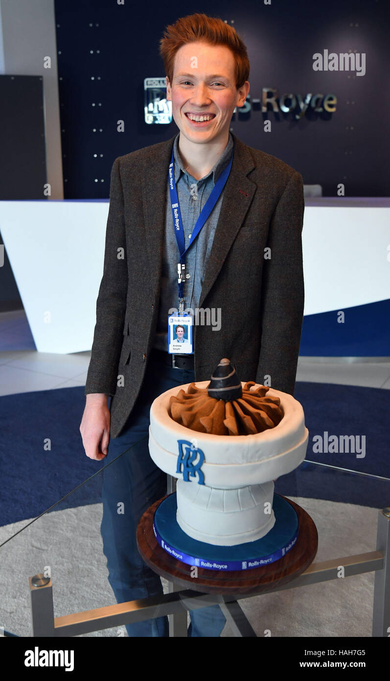 Aerospace engineer and Bake Off runner-up Andrew Smyth with a cake he ...