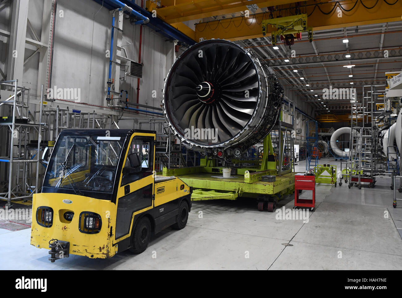 The Rolls Royce XWB engine assembly line at the Rolls-Royce's aero ...