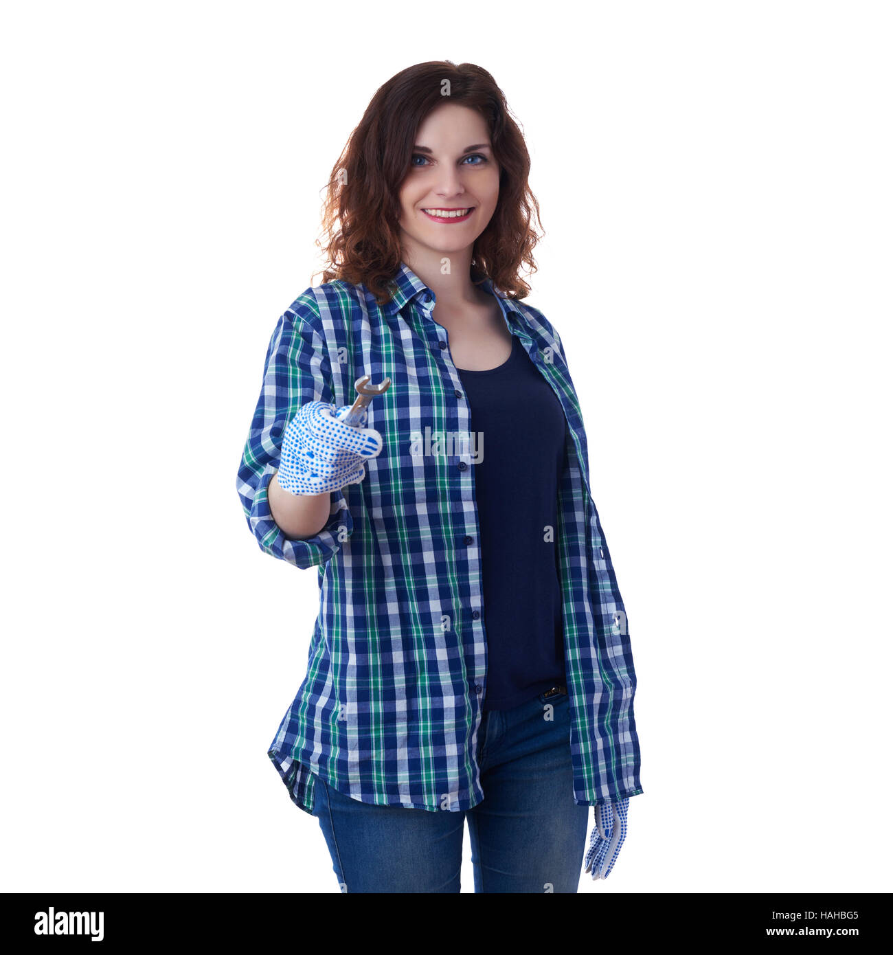 Young woman in casual clothes over white isolated background Stock ...