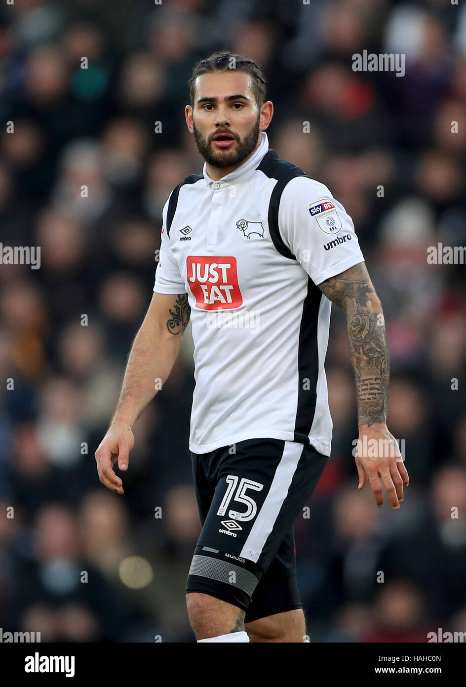 Derby County's Bradley Johnson Stock Photo - Alamy