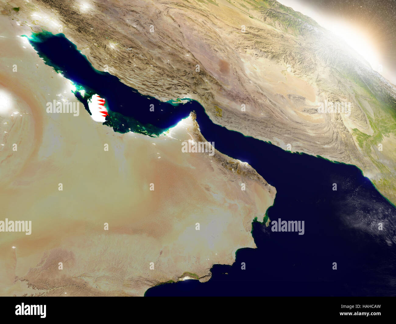 Physical map of qatar hi-res stock photography and images - Alamy