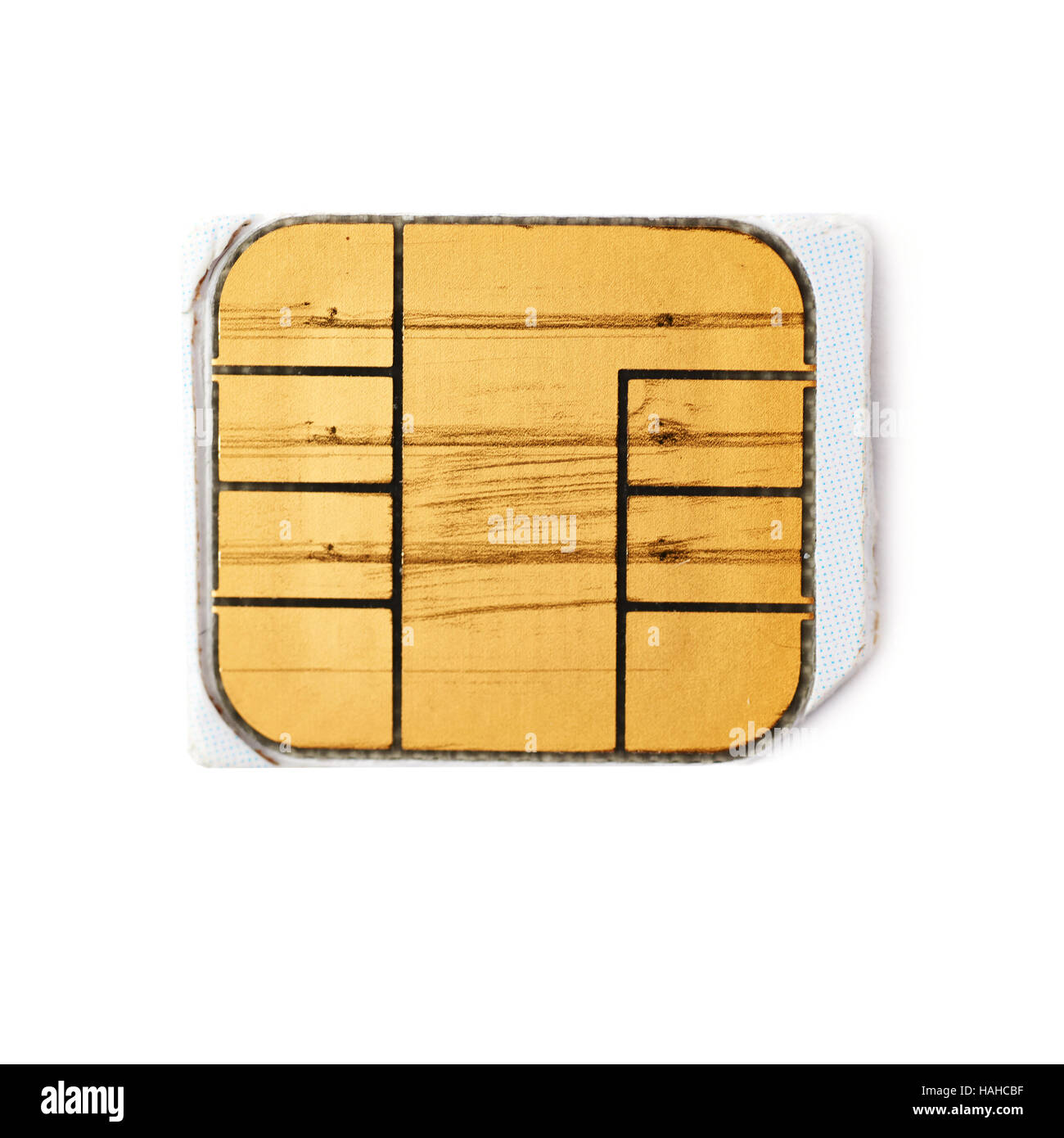Credit card chip macro isolated over white background Stock Photo - Alamy