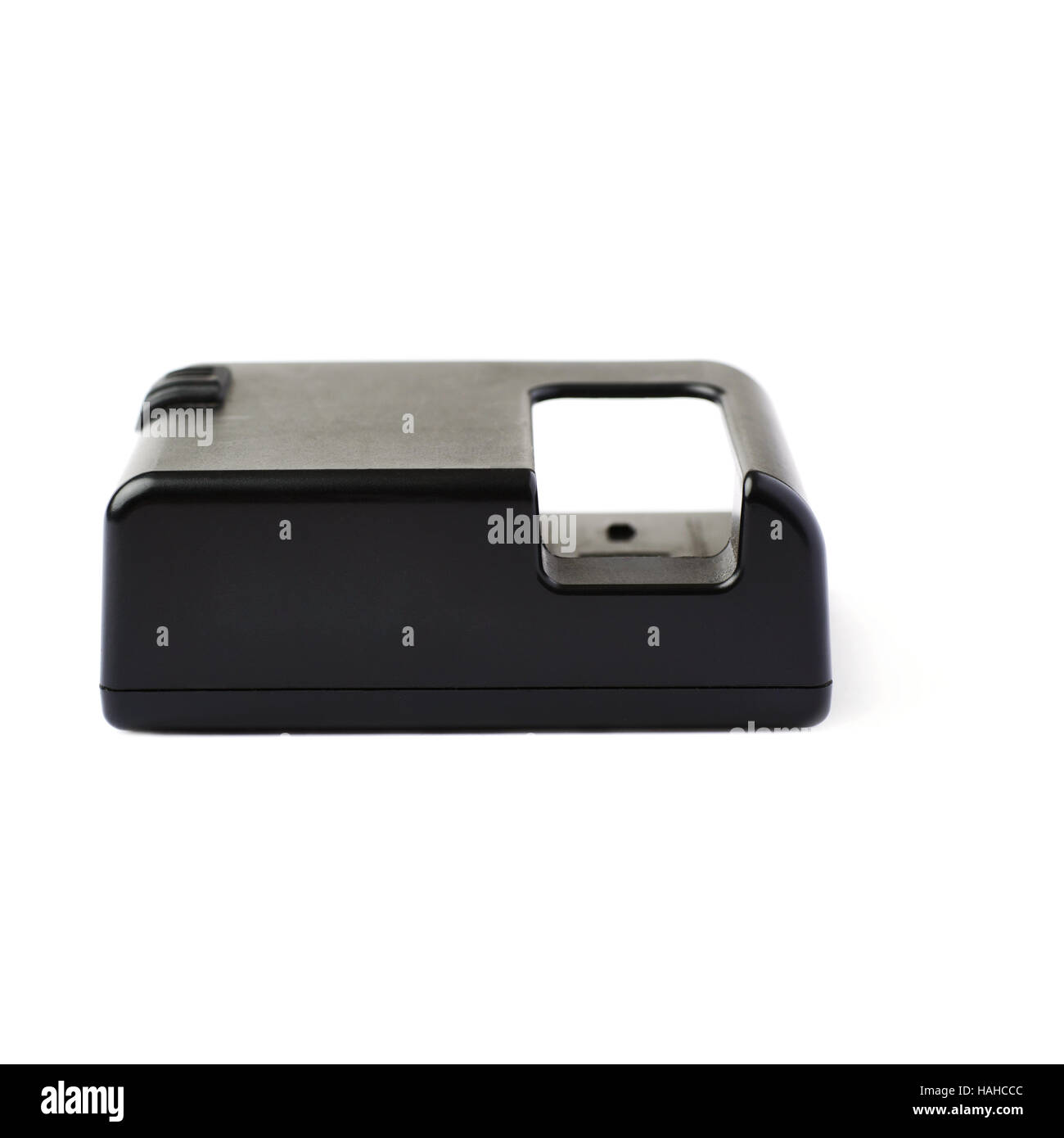 Black battery charger isolated over white background Stock Photo - Alamy