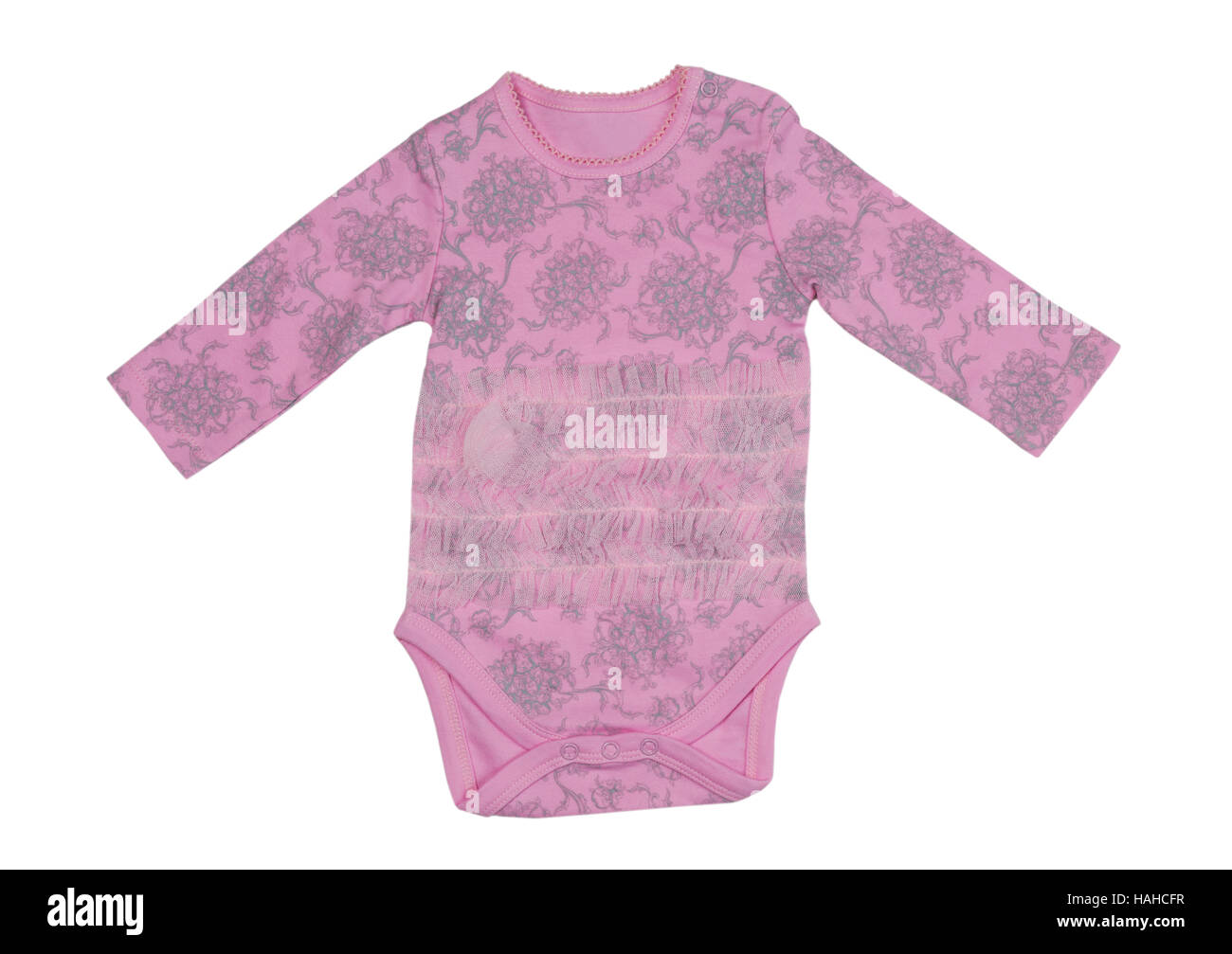 baby pink baby girl bodysuit isolated on the white background Stock ...