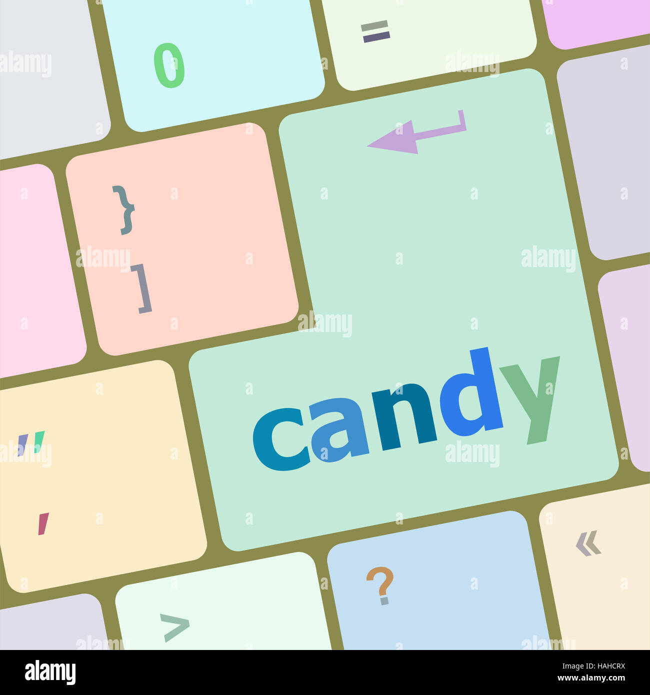 candy key on computer keyboard button Stock Photo - Alamy