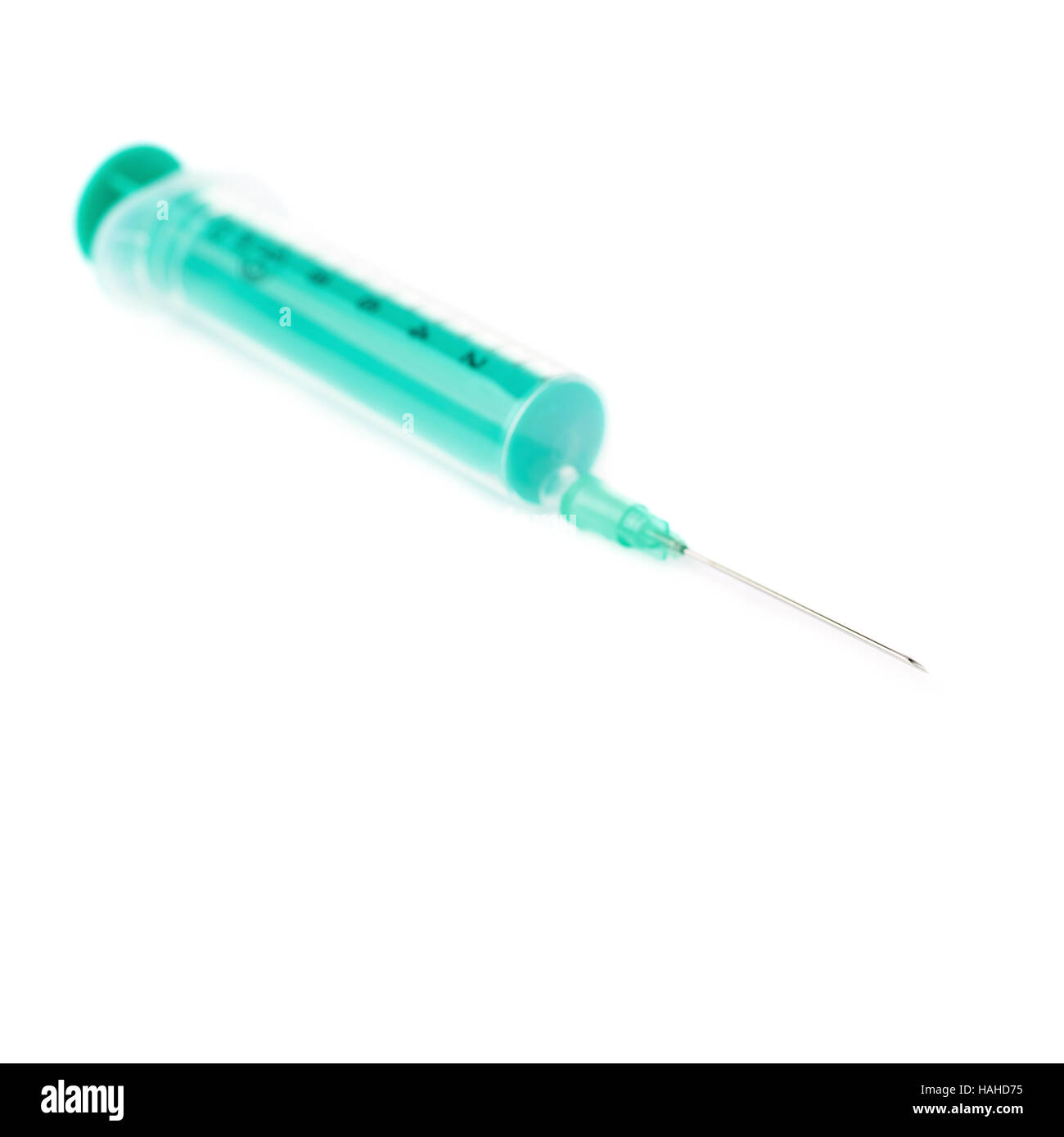 Medical syringe needle isolated over white background Stock Photo - Alamy