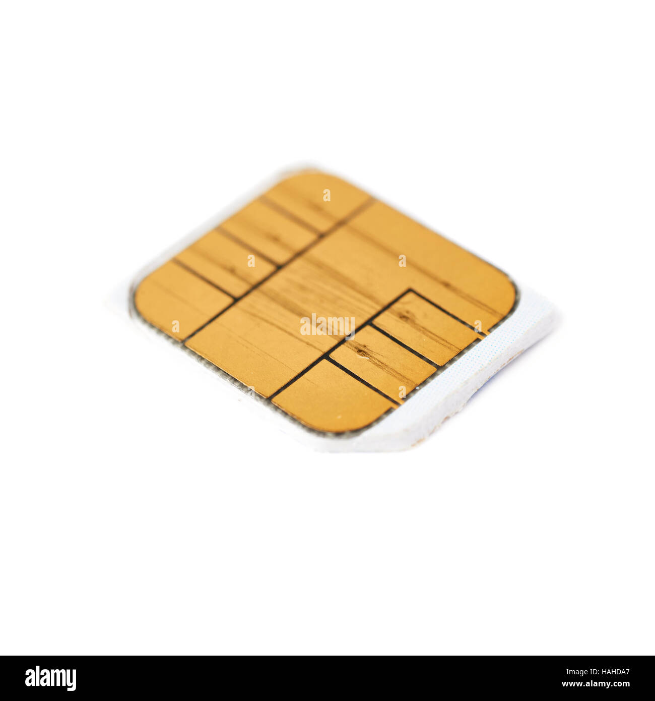 Credit card chip macro isolated over white background Stock Photo - Alamy
