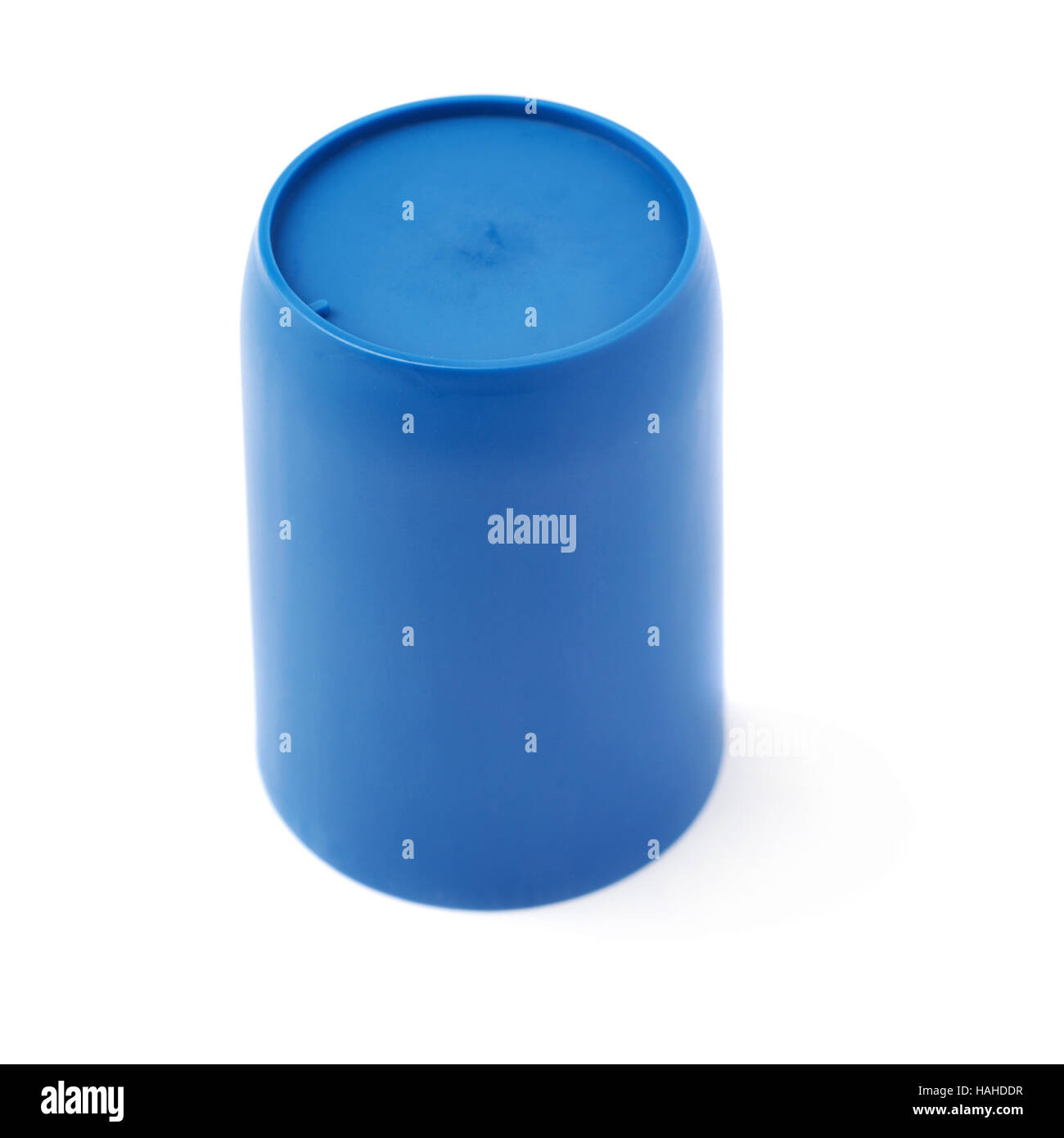 Blue plastic cup isolated over white background Stock Photo - Alamy