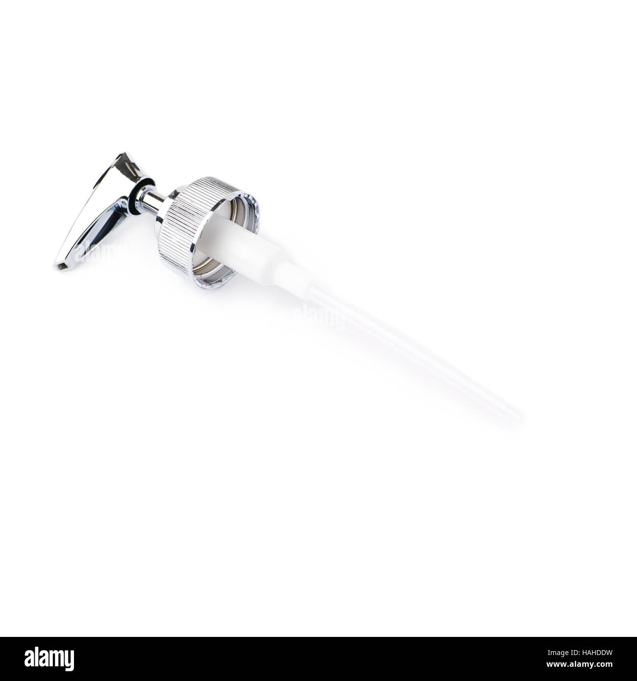 Plastic batcher of bottle liquid soap isolated over white background ...