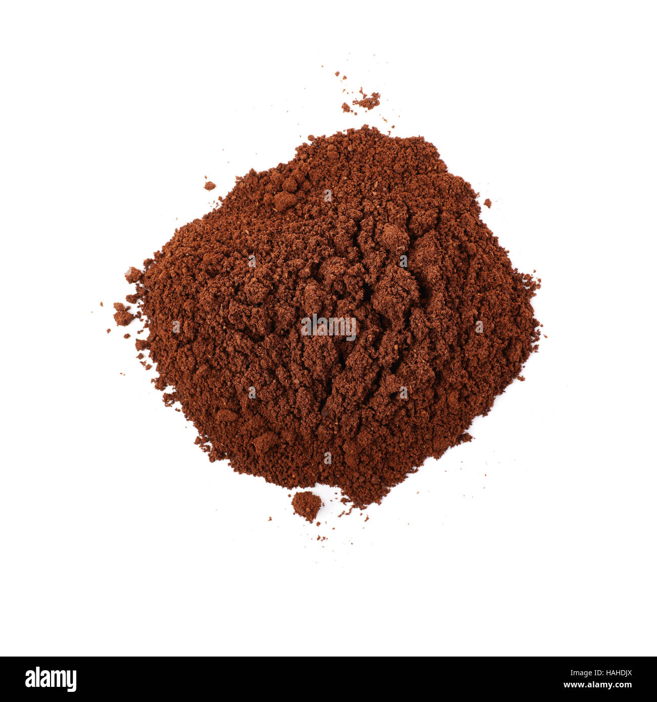 Ground milled coffee powder isolated over white background Stock Photo ...