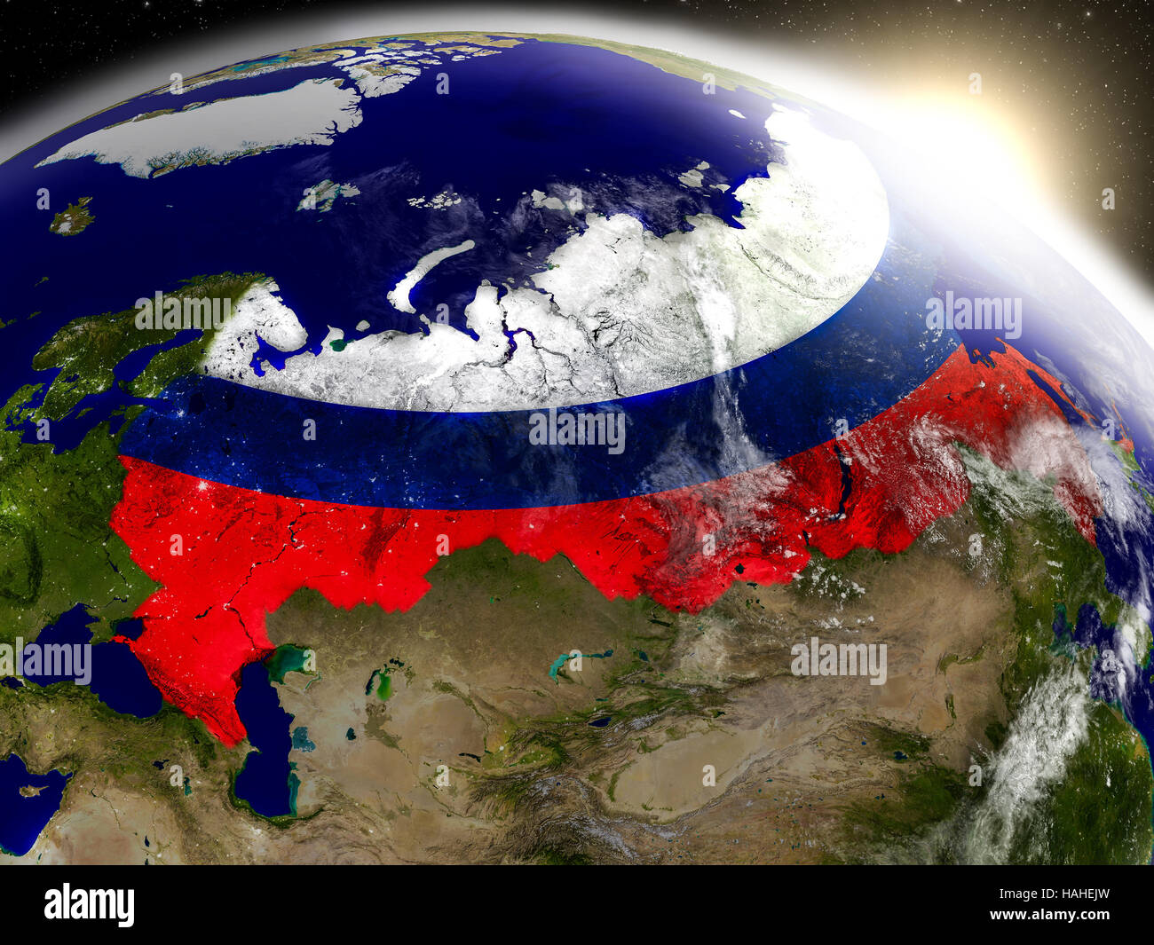 Russia satellite map hi-res stock photography and images - Alamy