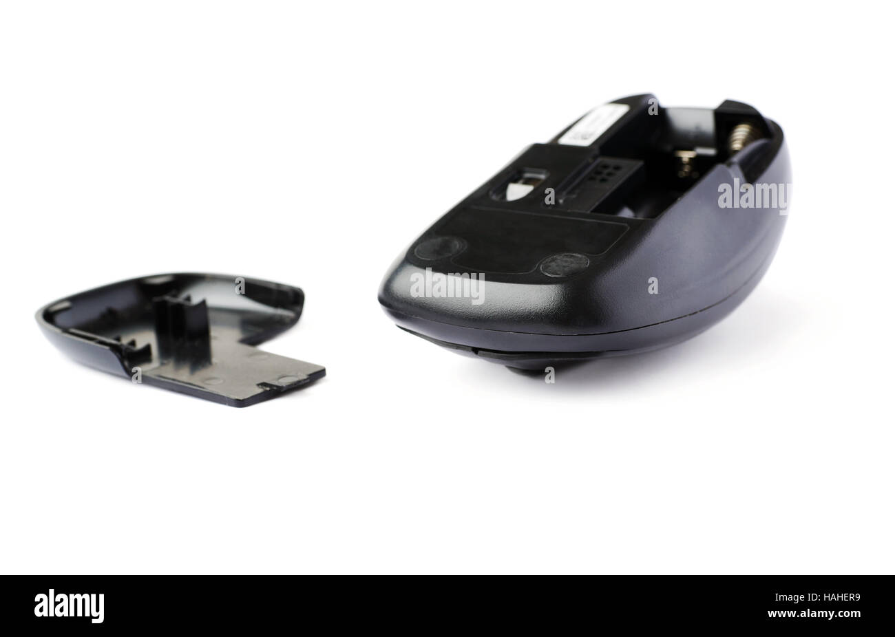 Wireless computer mouse isolated over white background Stock Photo - Alamy