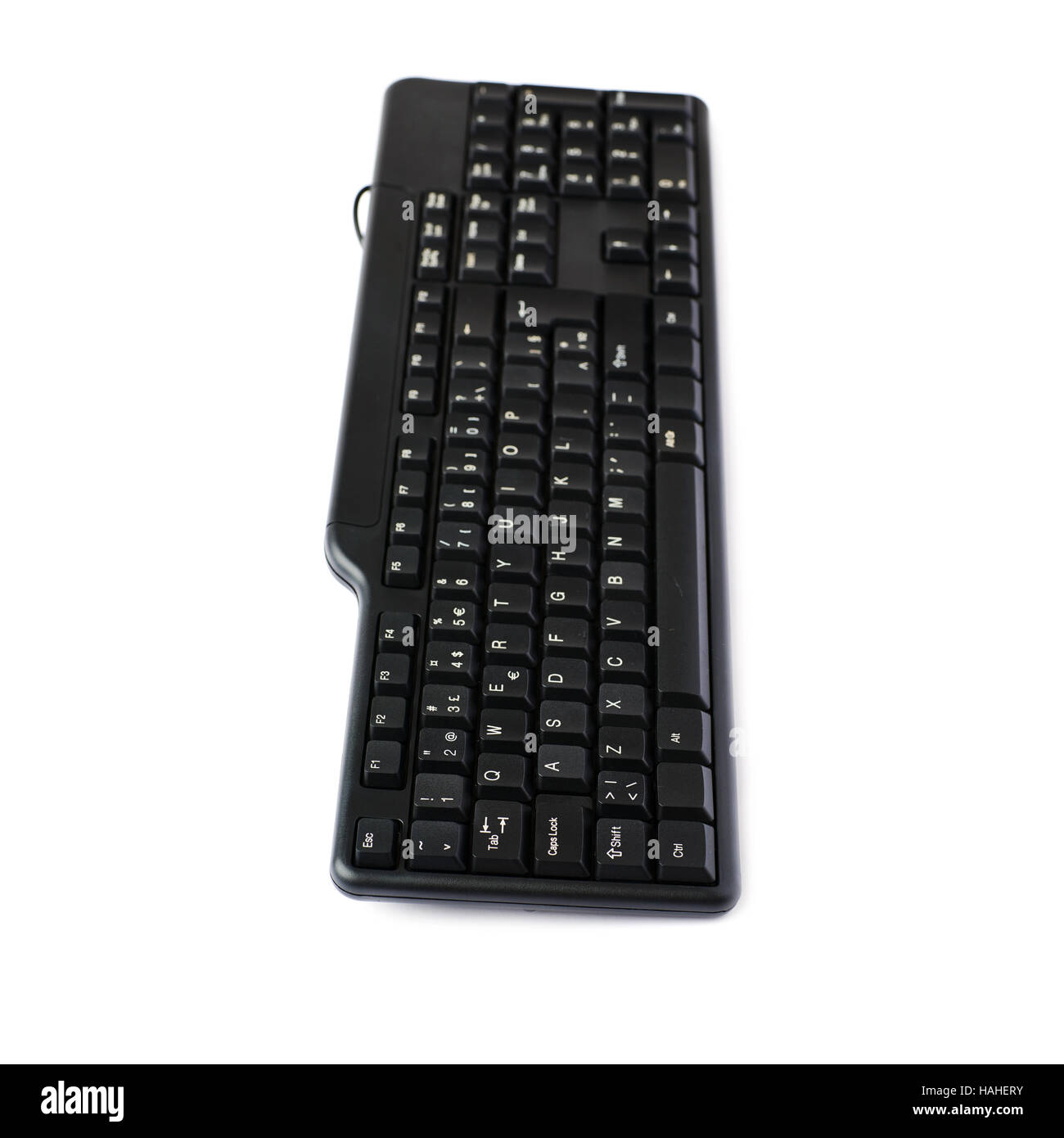 Black keyboard isolated over white background Stock Photo - Alamy