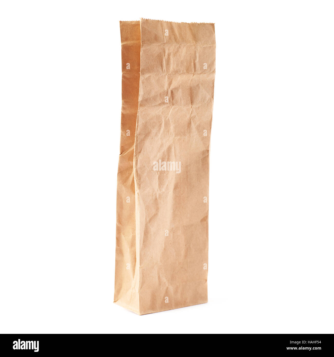 Brown paper pack for tea or coffee isolated over white background Stock ...