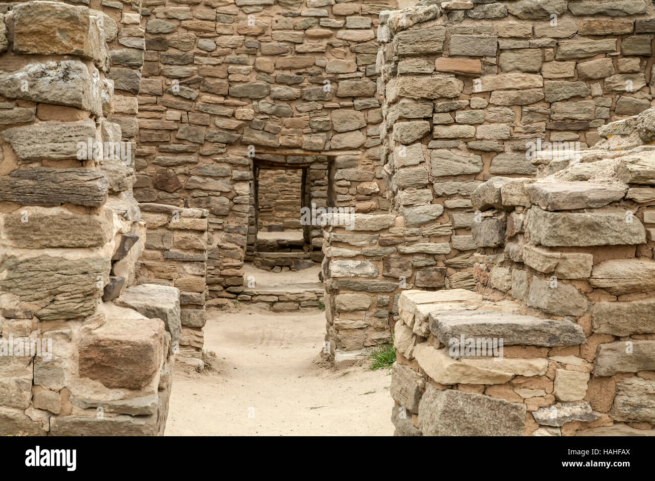 West Ruin rooms, Aztec Ruins National Monument, Aztec, New Mexico USA ...