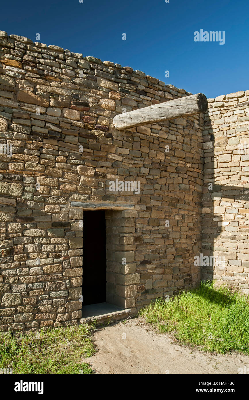 Side entrance, Great Kiva (reconstructed), Aztec Ruins National ...