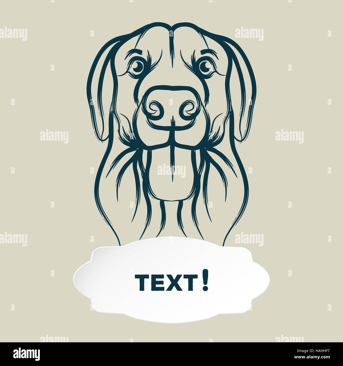 Dog vector and card template icon design, Dog illustration Stock Vector ...