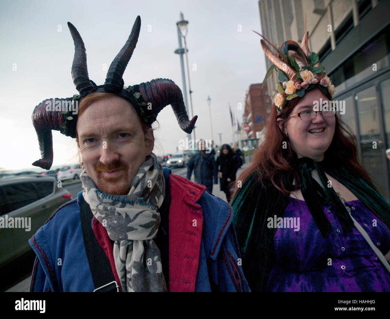 Visitors to a convention of witches in Brighton Stock Photo - Alamy